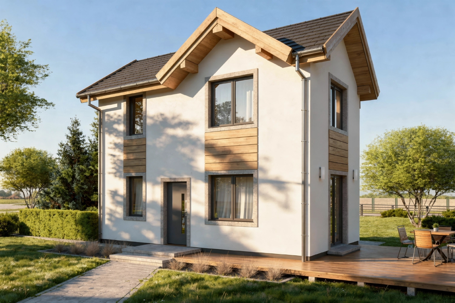 Mikrus 2, projekt domu jednorodzinnego, piętrowego, do 60 m2, bez ...