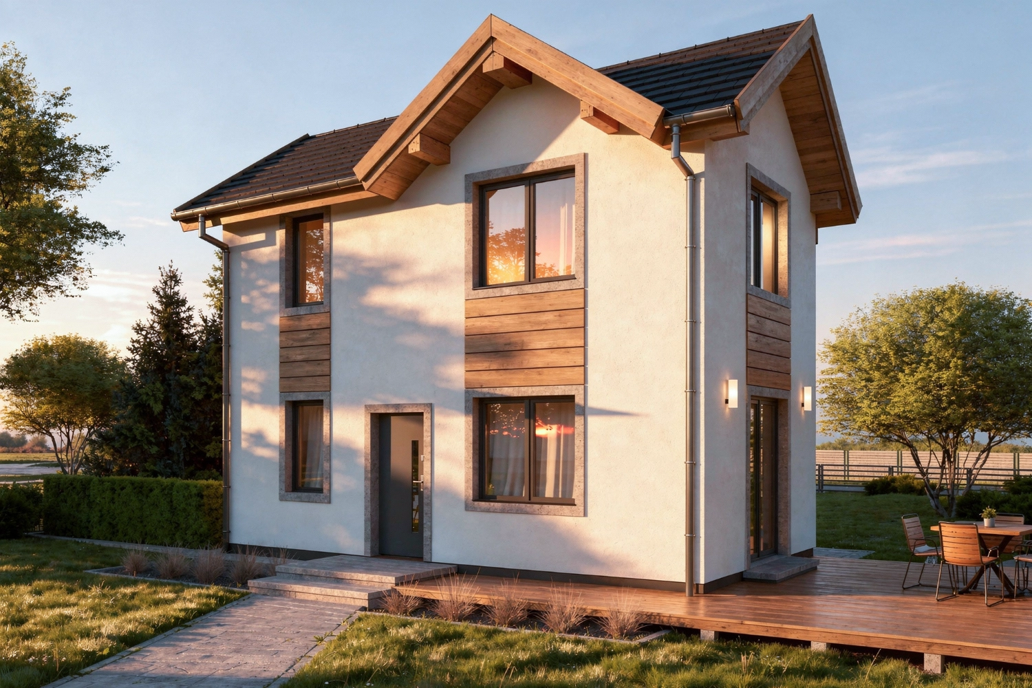 Mikrus 2, projekt domu jednorodzinnego, piętrowego, do 60 m2, bez ...